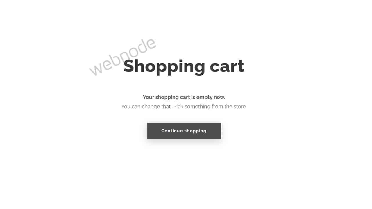 How to redirect “Continue shopping” button in cart in Webnode e-shop to ...