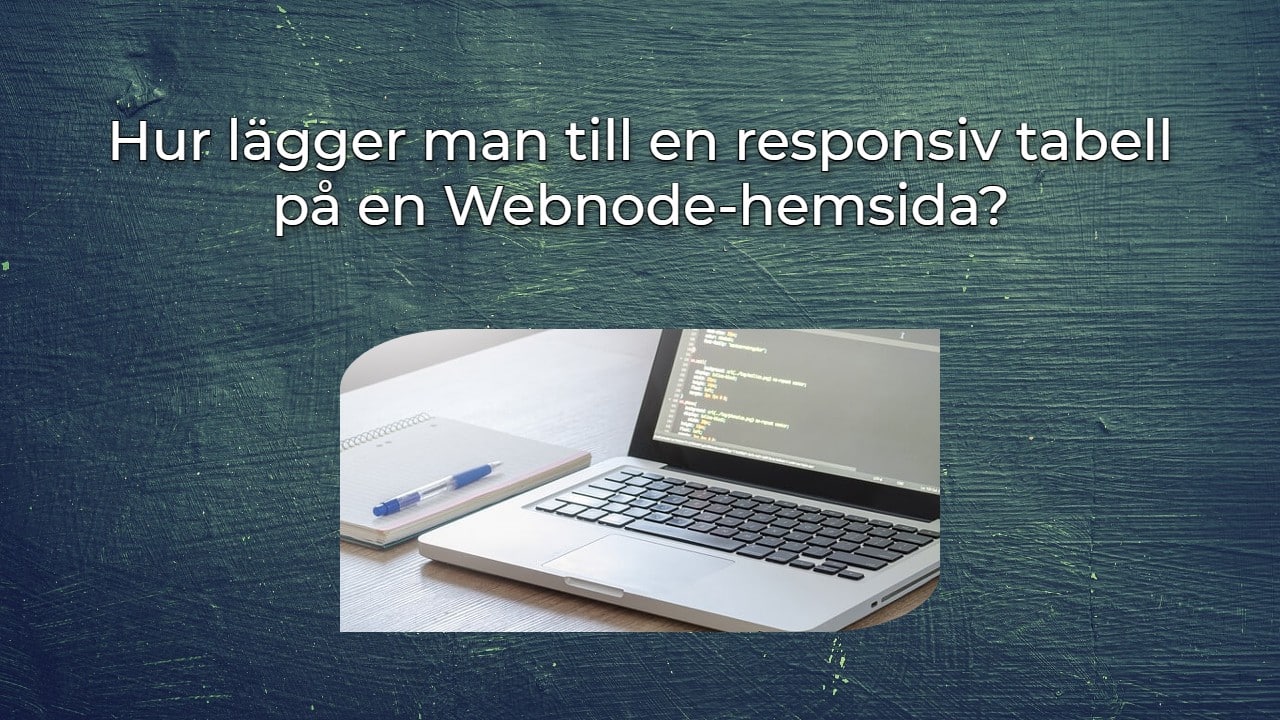 Hur lägger man till en responsiv tabell på en Webnode-hemsida ...
