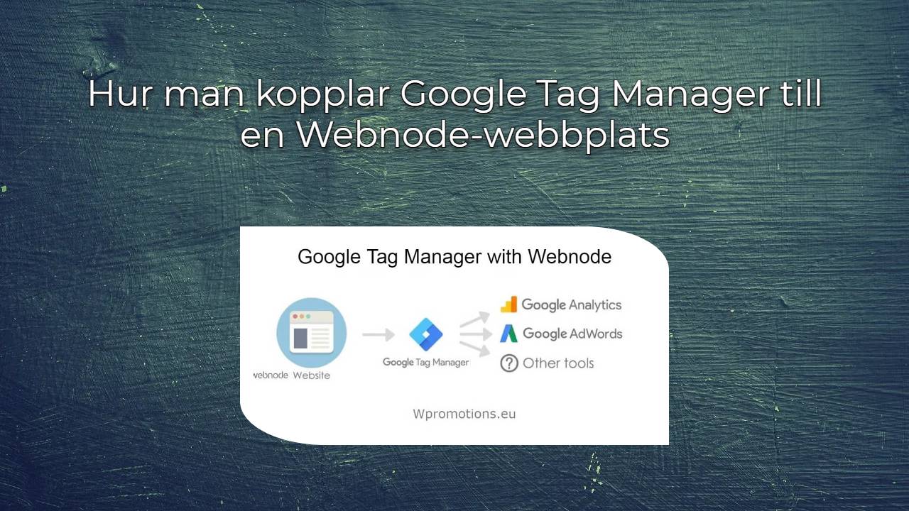 Hur man kopplar Google Tag Manager till en Webnode-webbplats | William ...